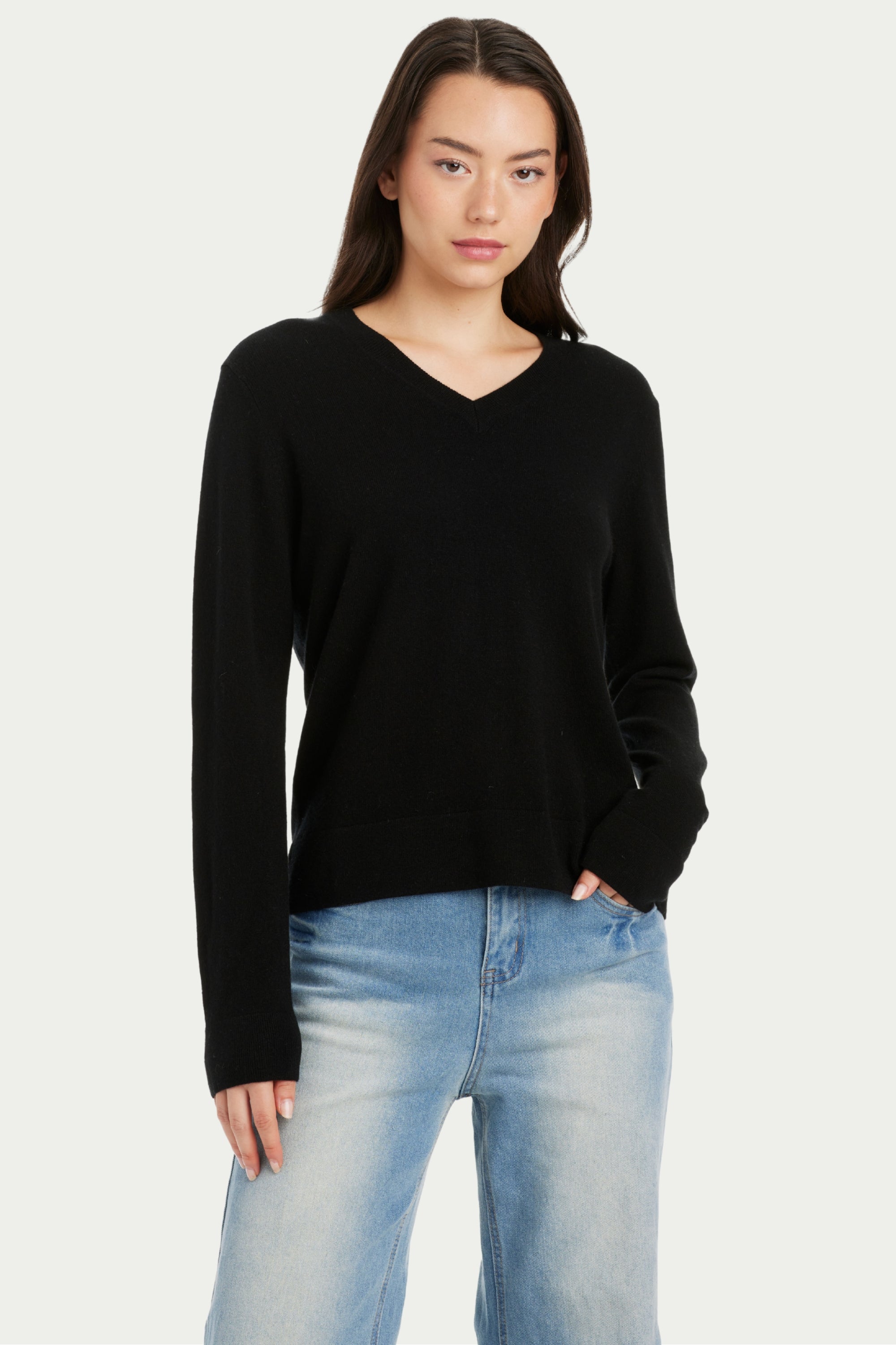 Sonia Baby Cashmere V Neck Sweater | SOLOVA MOVE